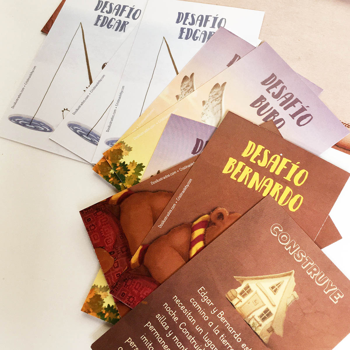 Pack cartas de oso - Dos IlustraDos